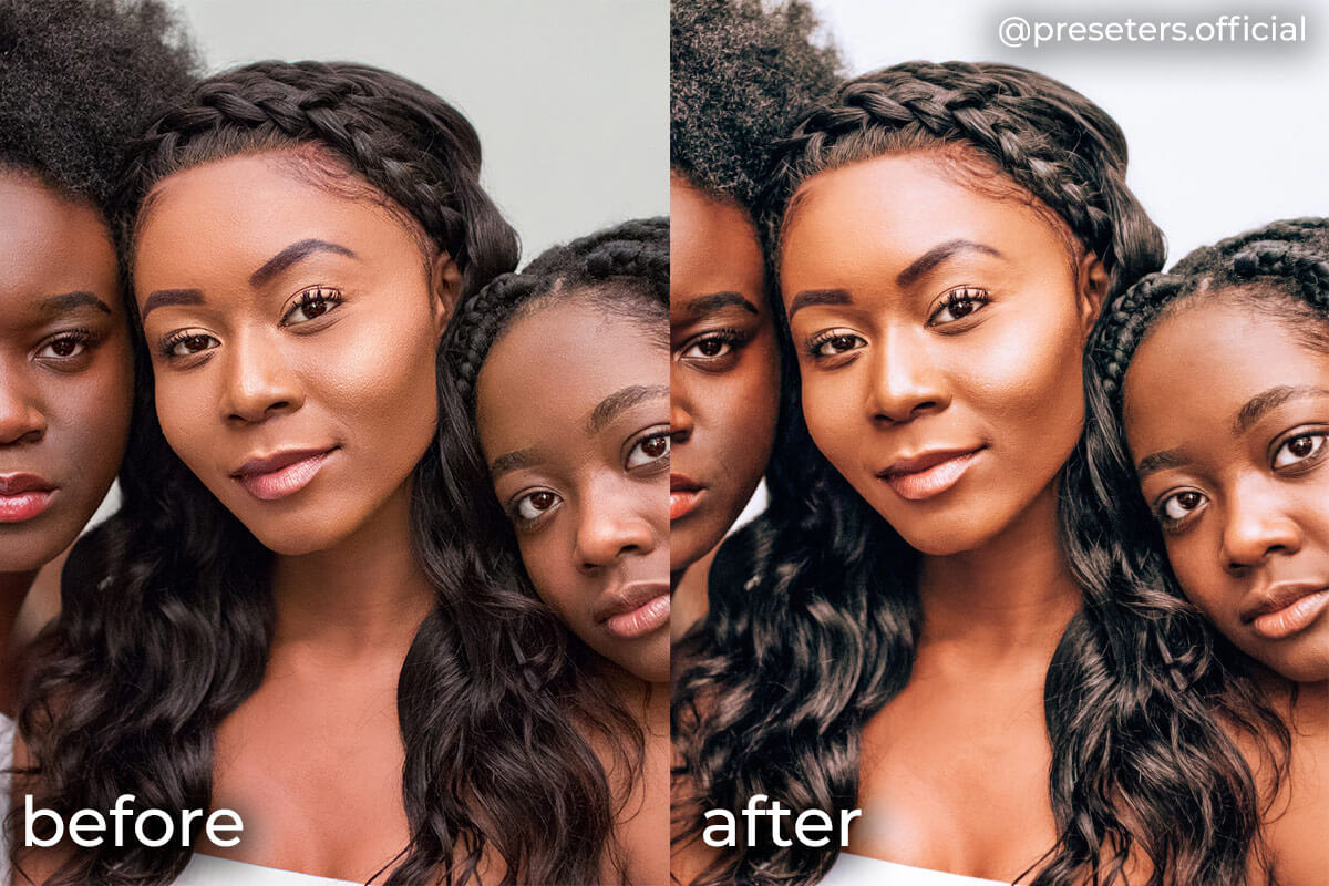 Skin colors preset - Mobile presets for Lightroom